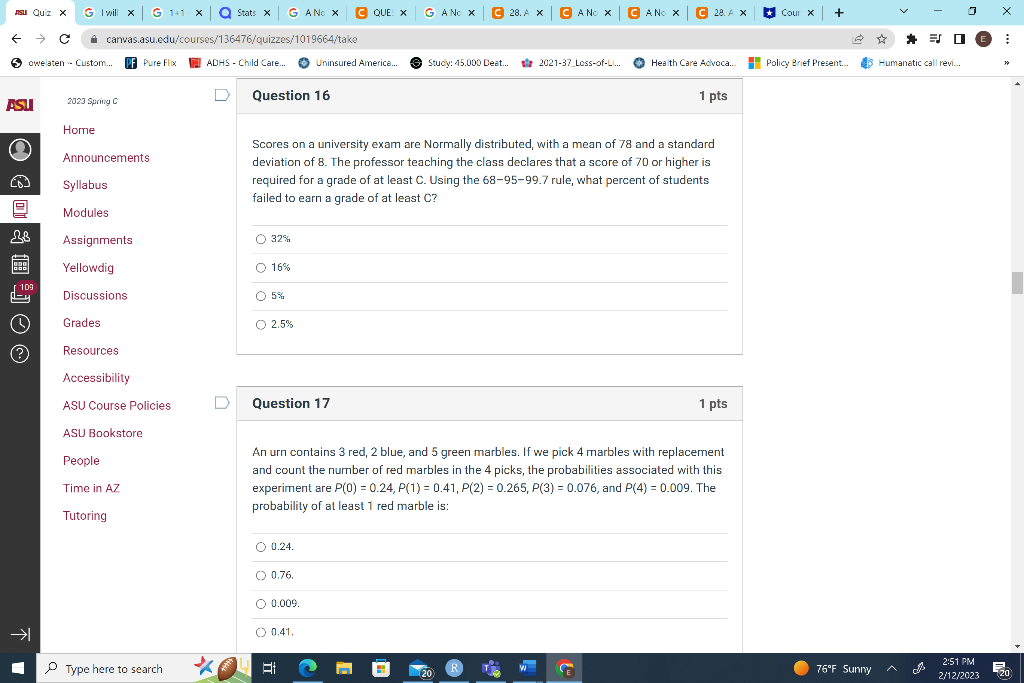 Solved Scores on a university exam are Normally distributed, | Chegg.com
