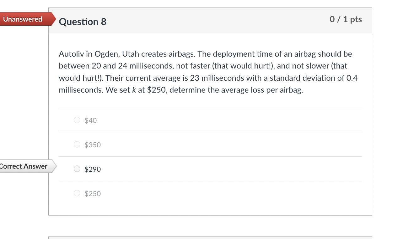 Solved Autoliv in Ogden, Utah creates airbags. The | Chegg.com