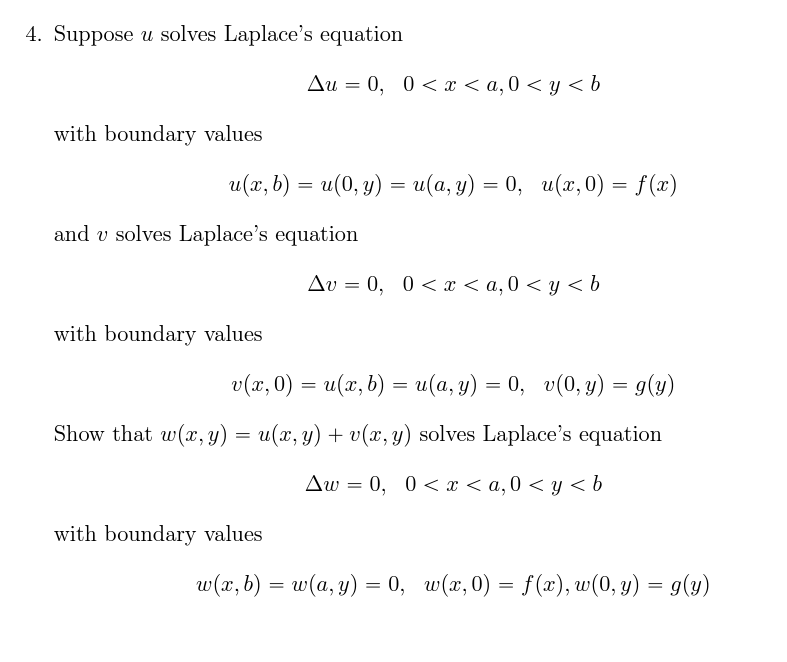 Solved Suppose u ﻿solves Laplace's | Chegg.com