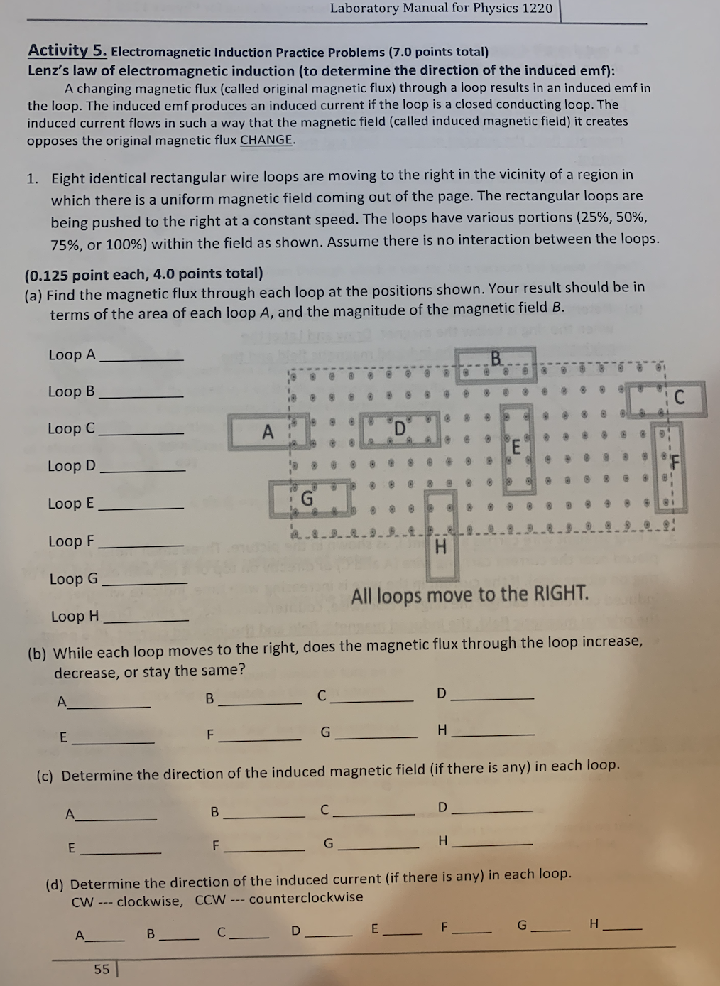 Solved Laboratory Manual for Physics 1220 Activity 5. | Chegg.com