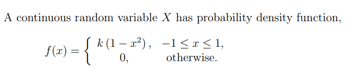 Solved Find k and the probability density function of Y = | Chegg.com