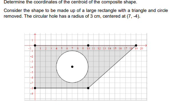Solved Determine the coordinates of the centroid of the | Chegg.com