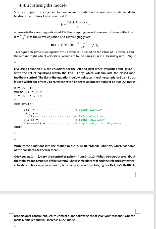 Solved a 4.-Discretising the model- Since a computer is | Chegg.com
