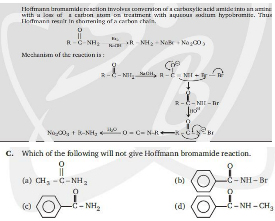 Solved Br2 Hoffmann bromamide reaction involves conversion | Chegg.com