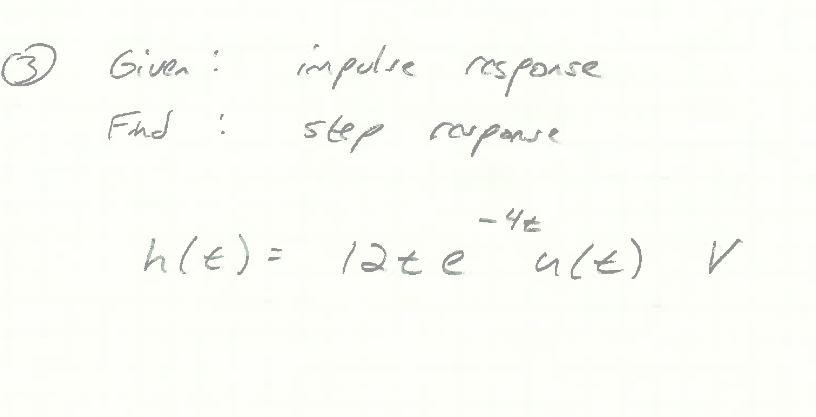 Solved Given : impulse response step response End hle) = | Chegg.com