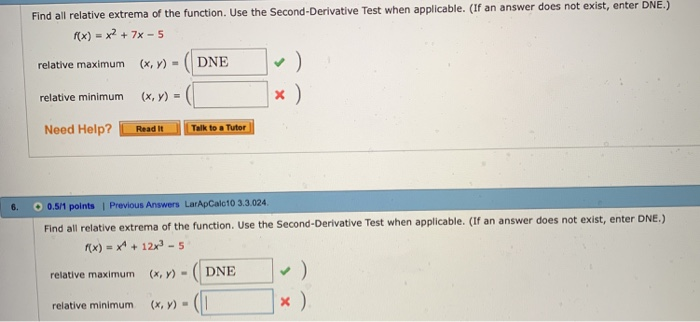 Solved Find all relative extrema of the function. Use the | Chegg.com