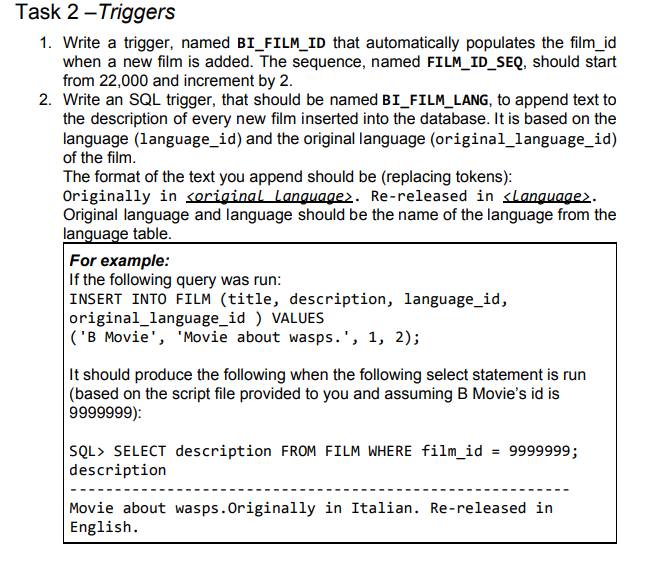 film category film id category film_actor actor_id | Chegg.com