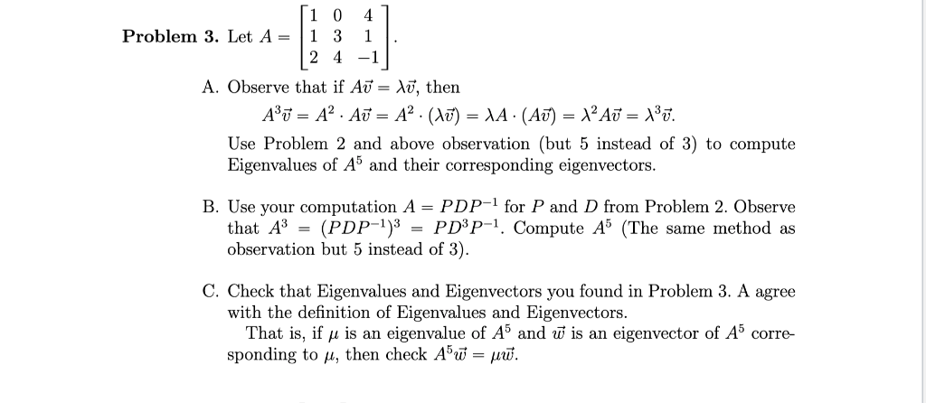 Solved For Problem 1-2, 1) check if the given matrix is | Chegg.com