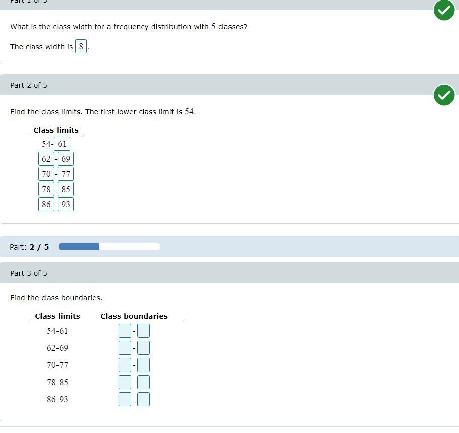 Solved What is the class width for a frequency distribution | Chegg.com