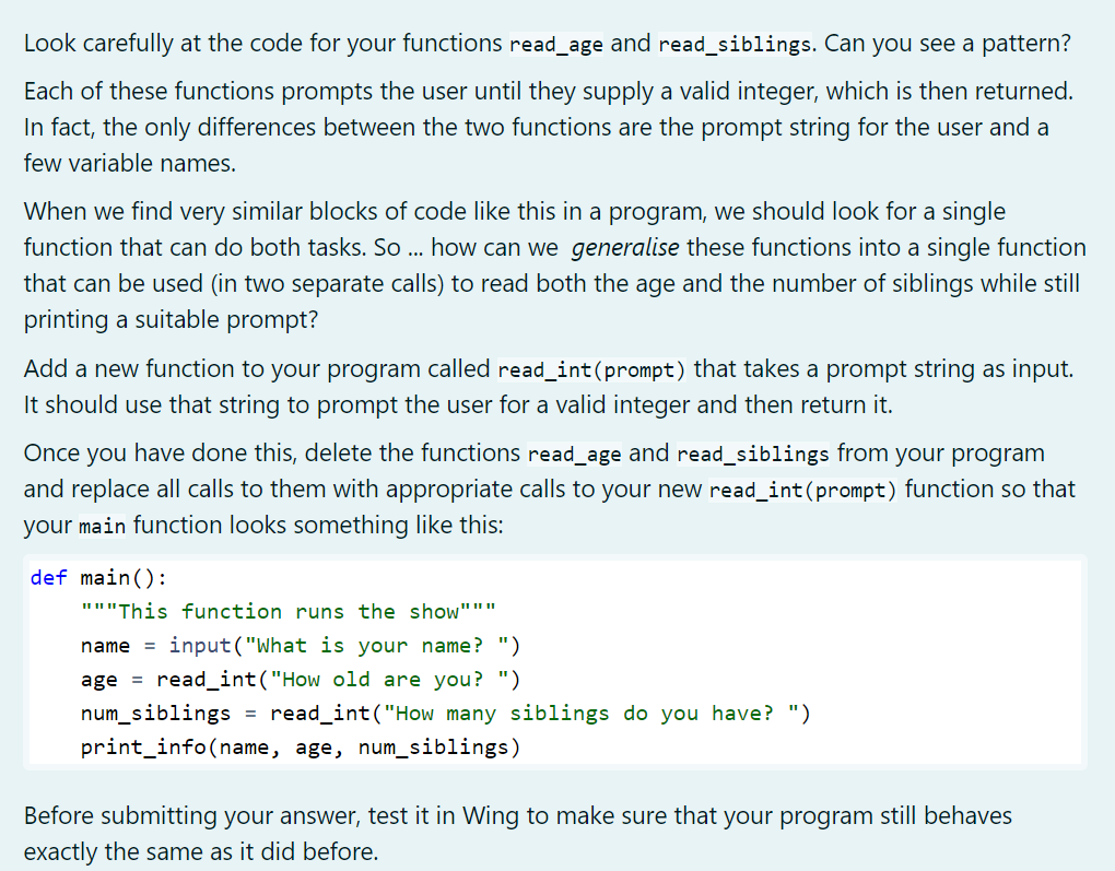 Solved Look carefully at the code for your functions | Chegg.com