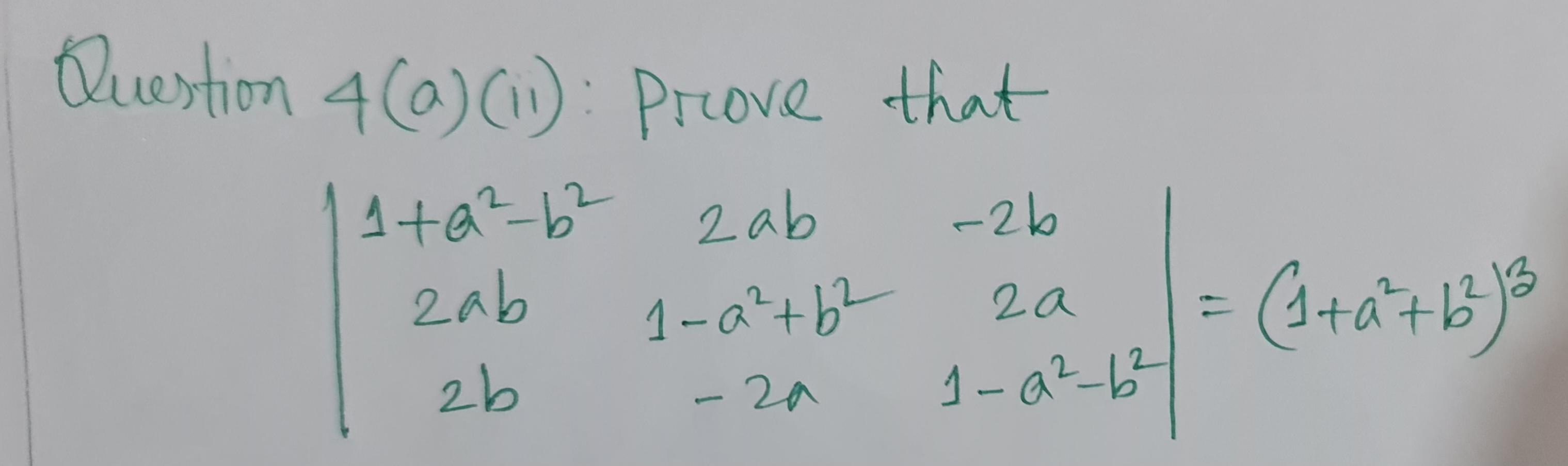Solved Question 4(a)(ii): Prove that | Chegg.com