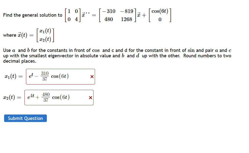 Solved Find the general solution to | Chegg.com