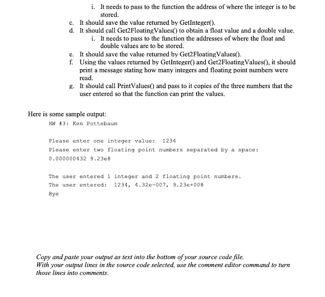Solved i. It needs to pass to the function the address of | Chegg.com