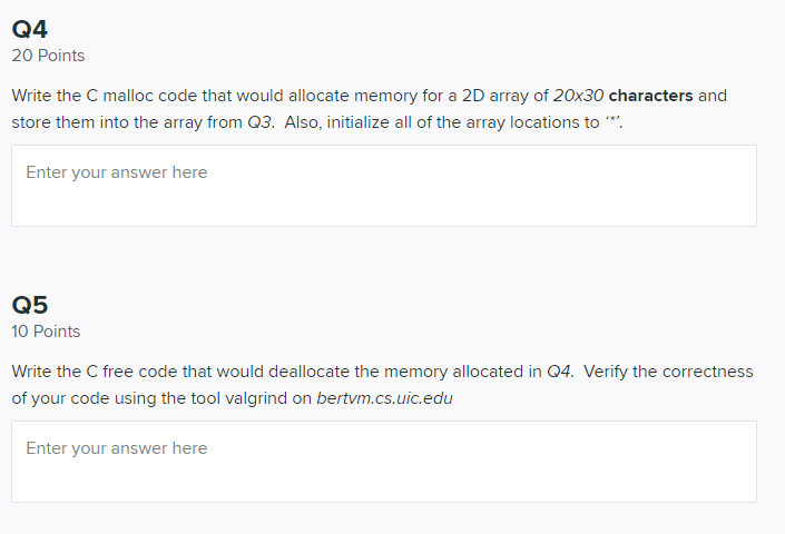 Solved Q4 20 Points Write the C malloc code that would | Chegg.com