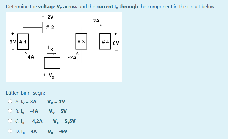 Solved Determine the voltage Vx across and the current ly | Chegg.com