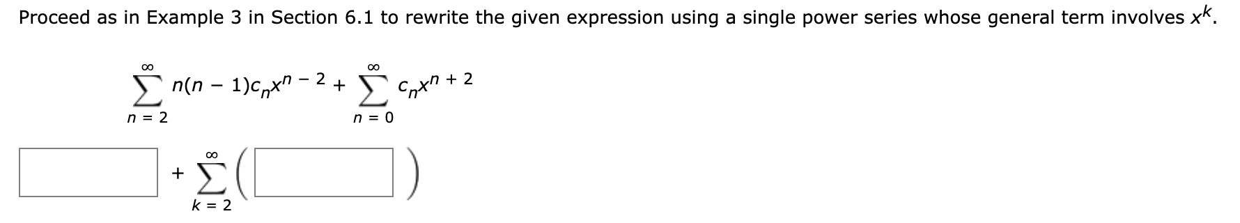 Solved Proceed as in Example 3 in Section 6.1 to rewrite the | Chegg.com