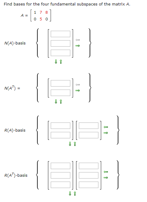 Solved Find bases for the four fundamental subspaces of the | Chegg.com
