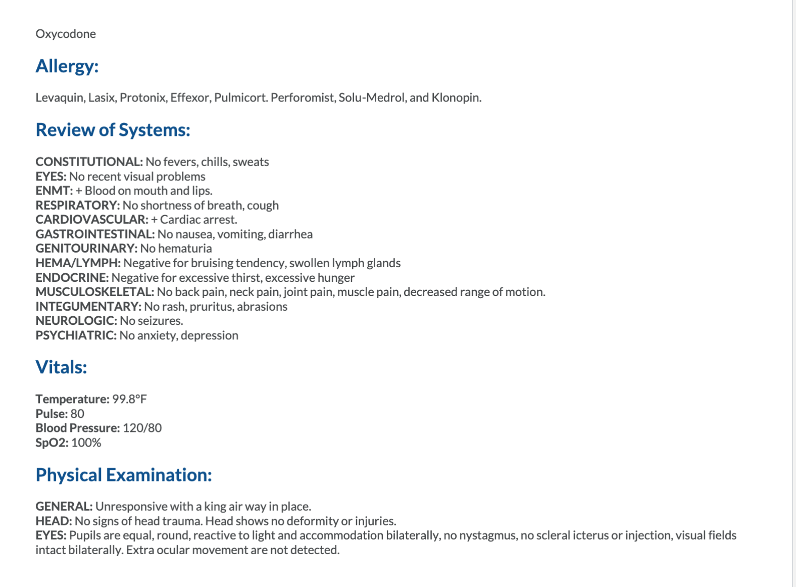 Solved Read through the following ED note and review the | Chegg.com