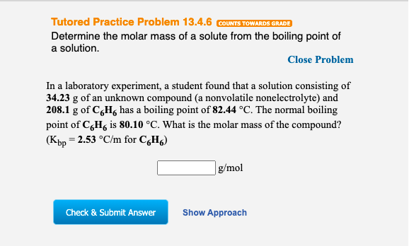 Solved Tutored Practice Problem 13.4.6 COUNTS TOWARDS GRADE | Chegg.com