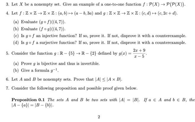 Solved 3. Let X be a nonempty set. Give an example of a | Chegg.com