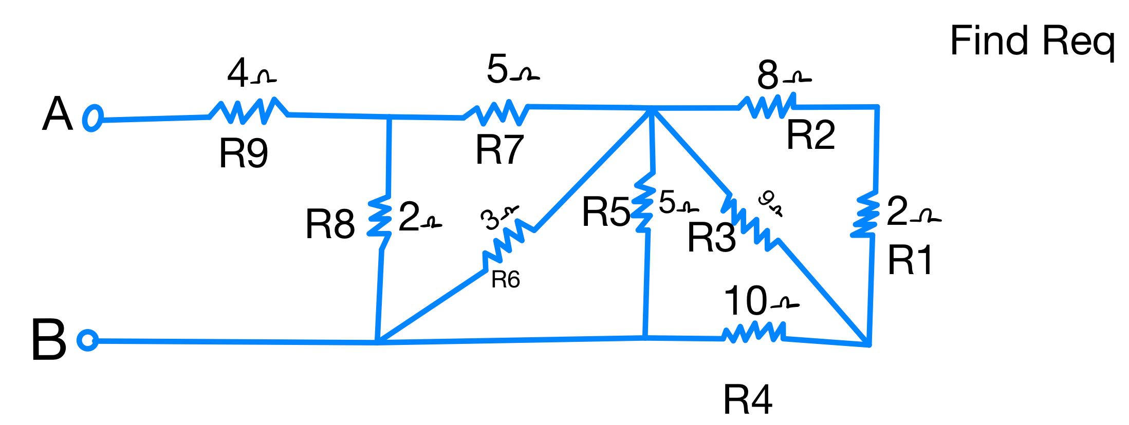 Solved Find Req 41 AOwn R9 52 w R7 82 we R2 R8 326 32 R5351 | Chegg.com