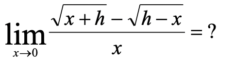 Solved lim x+h-vh- x ? x>0 х | Chegg.com