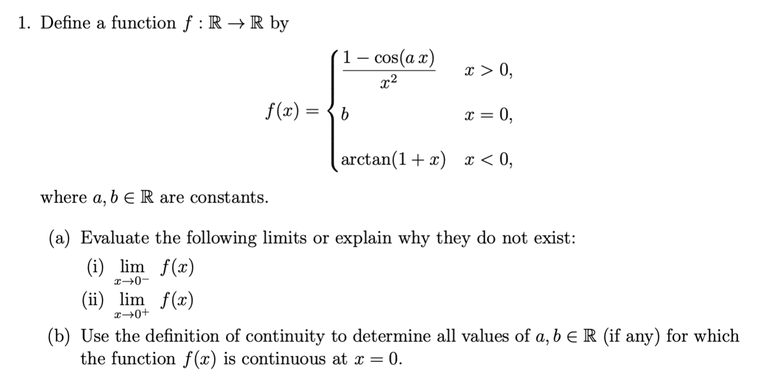 Solved 1. Define a function \\( f: \\mathbb{R} \\rightarrow | Chegg.com