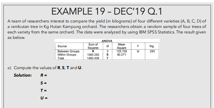 Solved EXAMPLE 19 - DEC'19 Q.1 A team of researchers | Chegg.com