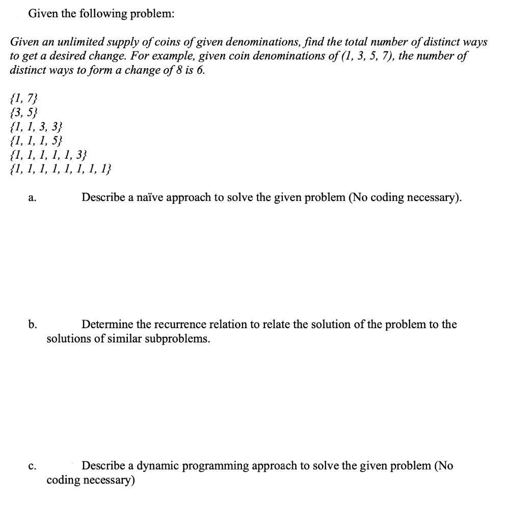 Solved Given the following problem: Given an unlimited | Chegg.com