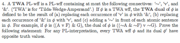 4. A TWA PL-wff is a PL-wff containing at most the | Chegg.com