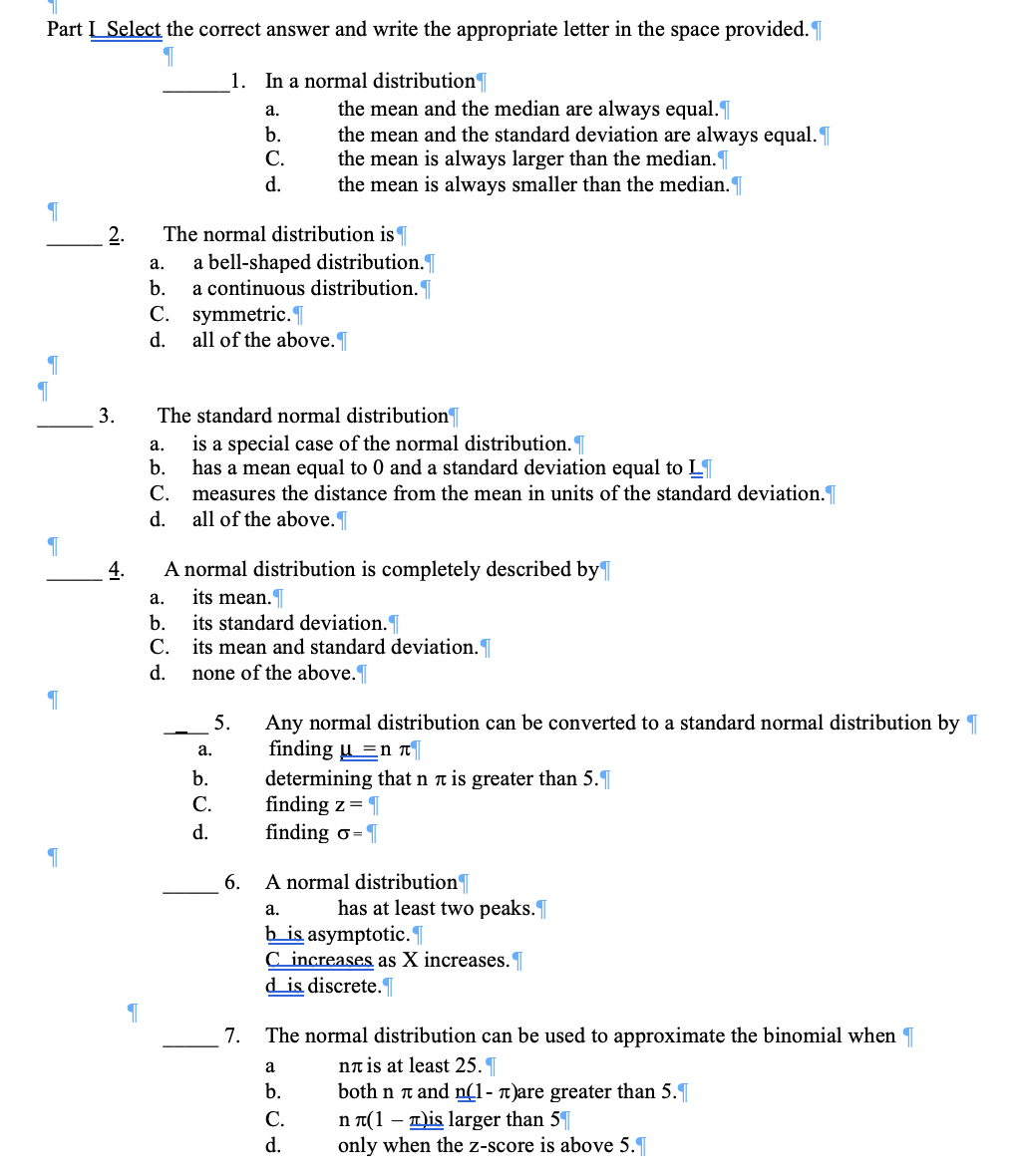 Solved Part 1 Select the correct answer and write the | Chegg.com