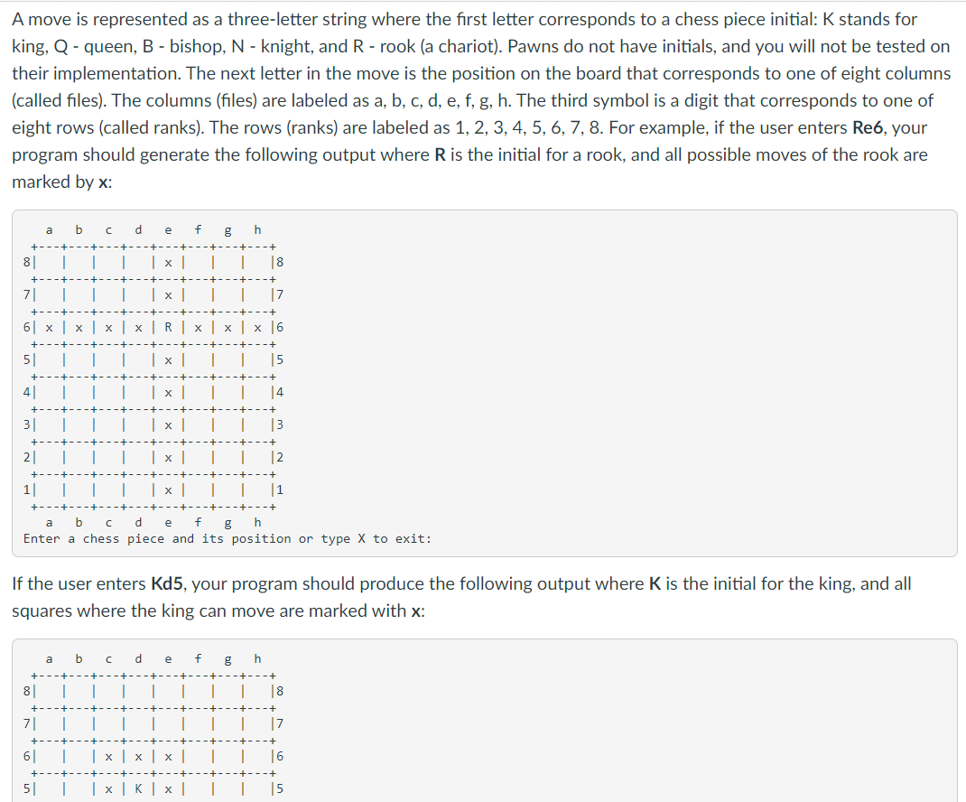 Solved PA 5. Chess Topics 1. Classes 2. Methods 3. Data | Chegg.com
