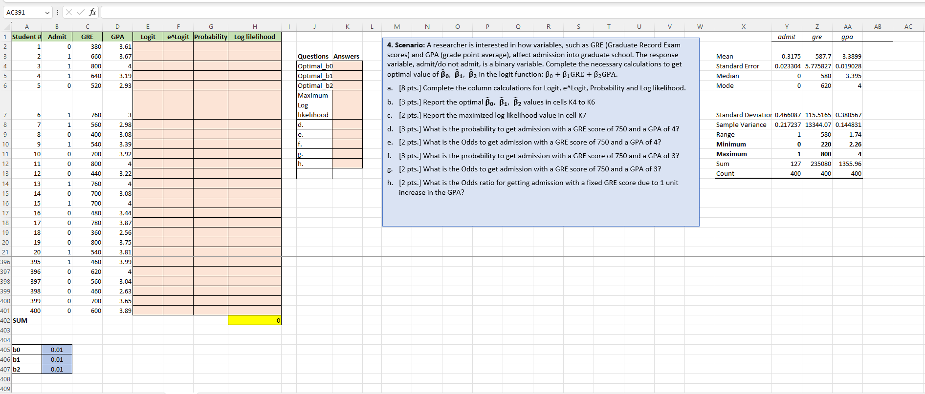 Can you help me answer these questions in excel | Chegg.com