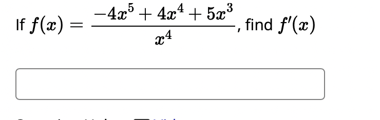 Solved f(x)=x4−4x5+4x4+5x3 | Chegg.com