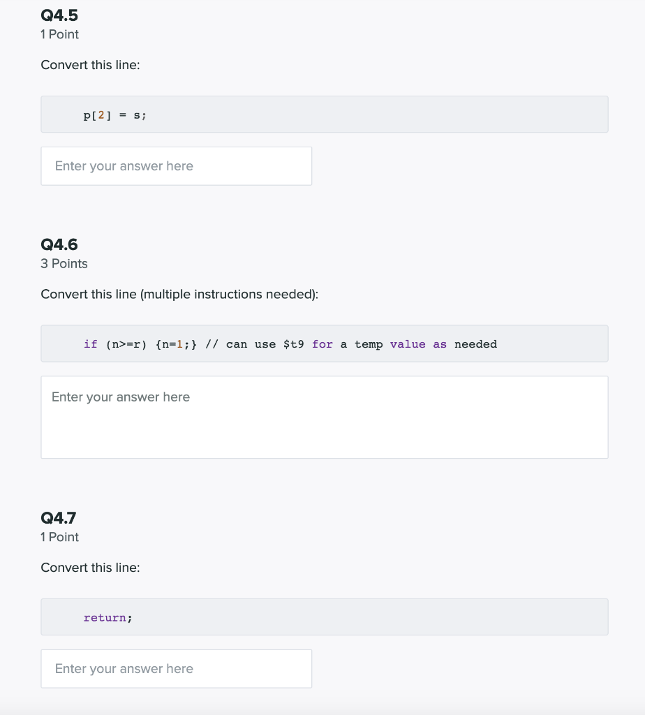 Solved Q4 MIPS programming 9 Points Consider the following | Chegg.com