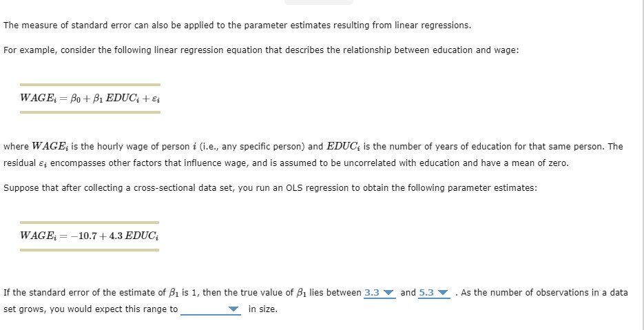 Solved The measure of standard error can also be applied to | Chegg.com