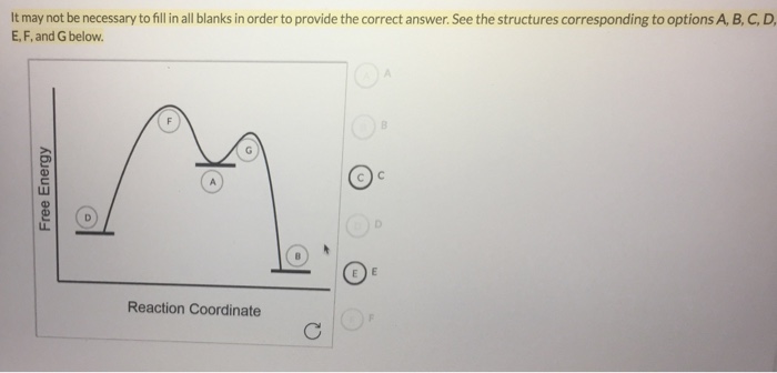 Solved Label the following free energy diagram with the | Chegg.com