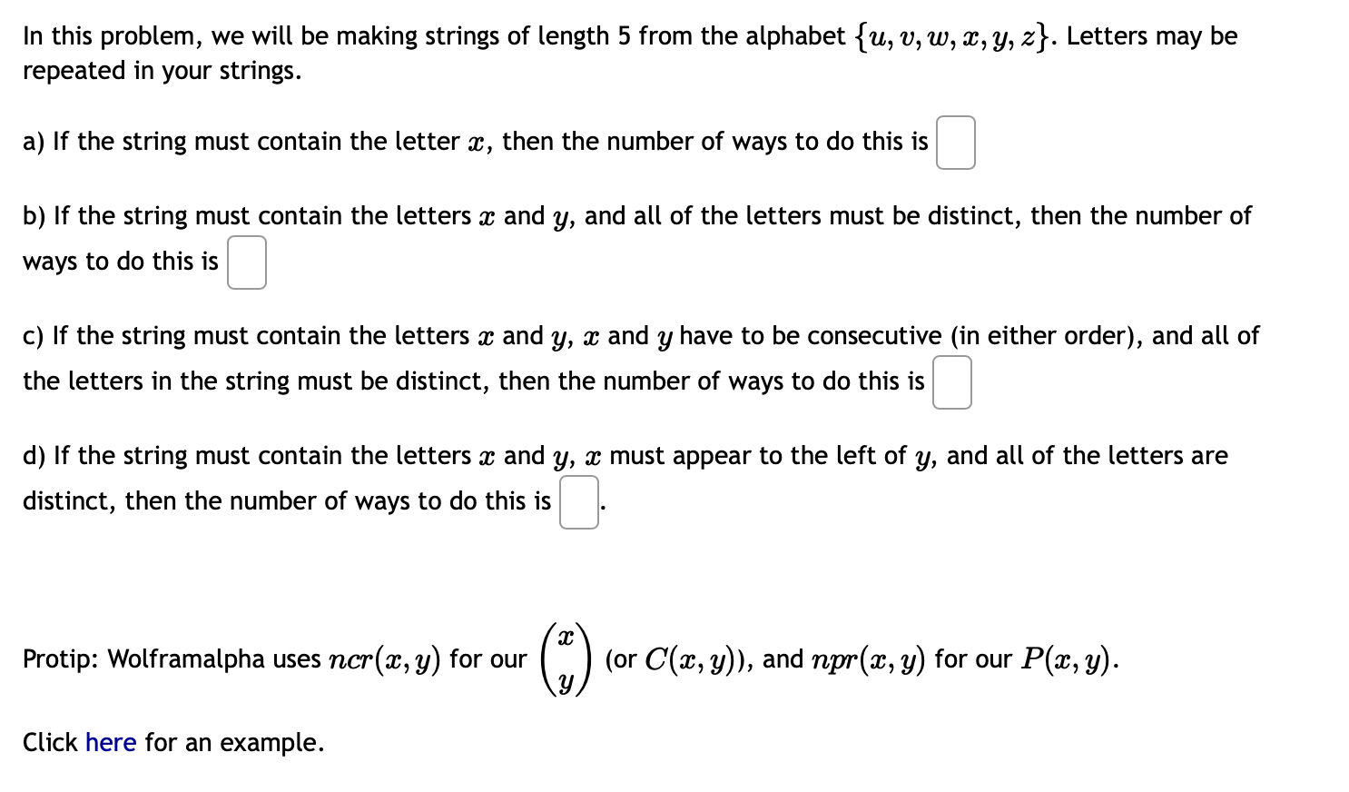 Solved In this problem, we will be making strings of length | Chegg.com