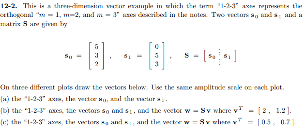 Solved 12-2. This is a three-dimension vector example in | Chegg.com