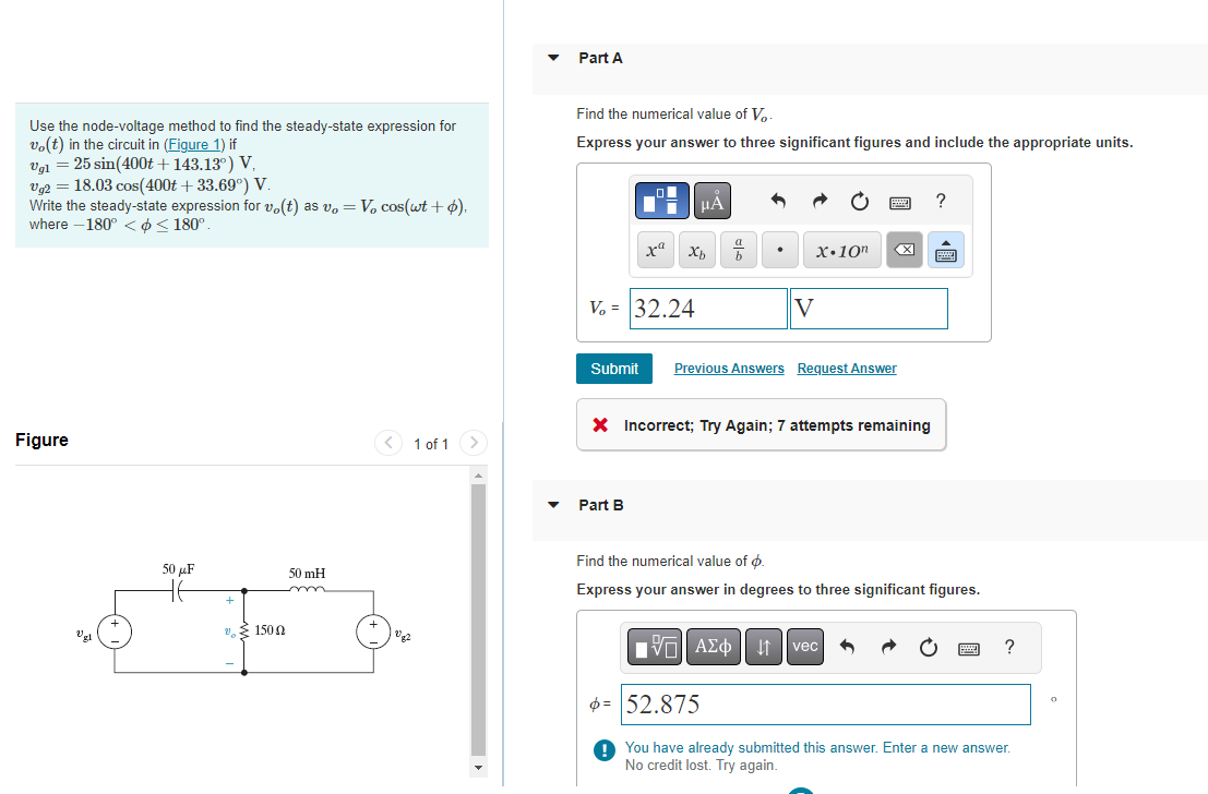 Solved Use the node-voltage method to find the steady-state | Chegg.com