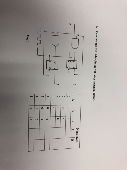 Solved 4. Complete the truth table for the following | Chegg.com