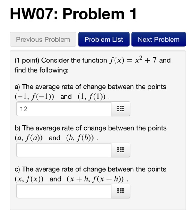 Solved Hw07 Problem Previous Problem Problem Listnext 0480
