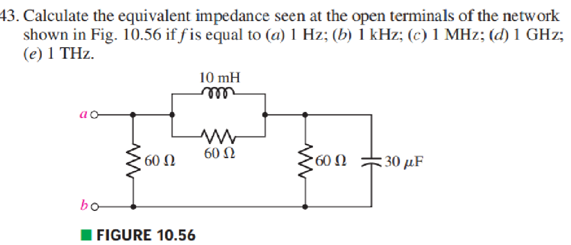 Solved 3. Calculate the equivalent impedance seen at the | Chegg.com