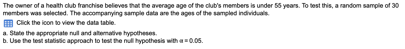 The owner of a health club franchise believes that | Chegg.com