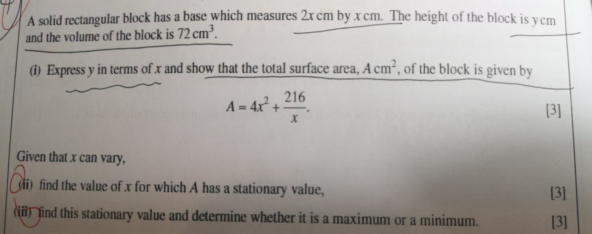 A solid rectangular block has a base which measures | Chegg.com