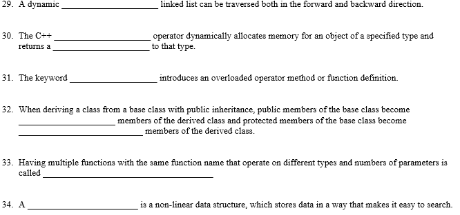 Solved 29. A dynamic linked list can be traversed both in | Chegg.com