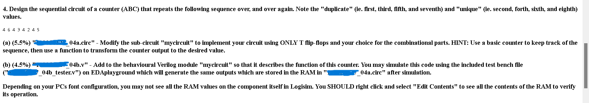 4. Design the sequential circuit of a counter (ABC) | Chegg.com