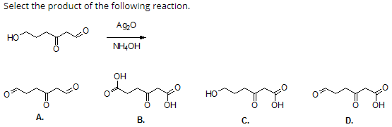 Solved Select the product of the following reaction. Ag20 HO | Chegg.com