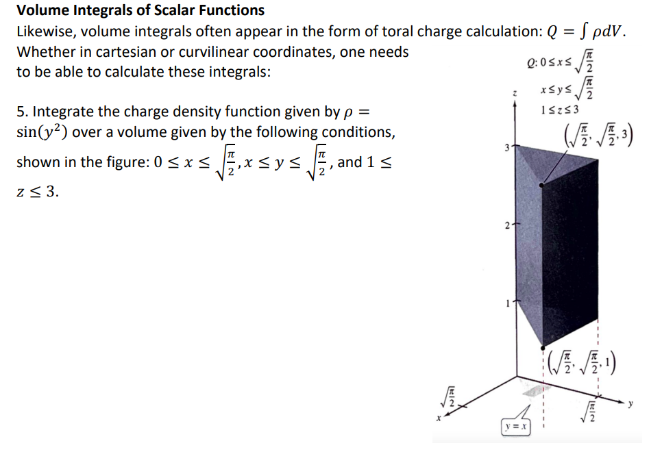 Solved Volume Integrals of Scalar Functions Likewise, volume | Chegg.com