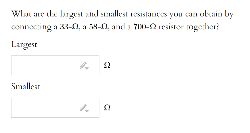 Solved What are the largest and smallest resistances you can | Chegg.com